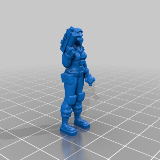 Download free STL Female Space 'Dude' 7 figure set ・ Cults