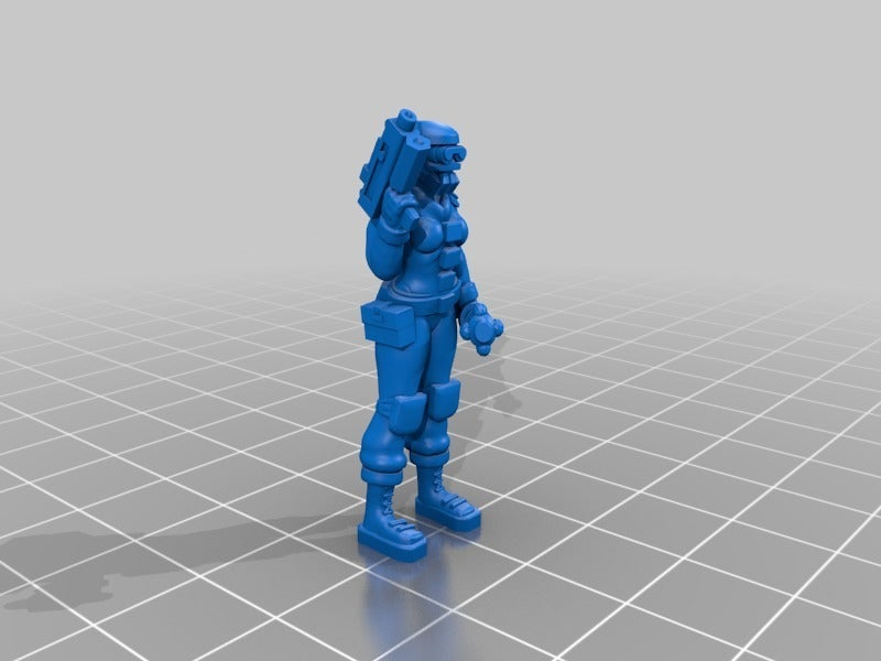 Бесплатный STL файл Female Space 'Dude' 7 figure set・Модель 3D-принтера ...