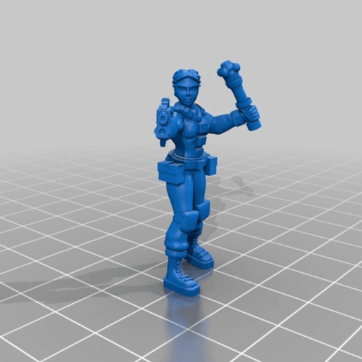 Download free STL Female Space 'Dude' 7 figure set ・ Cults