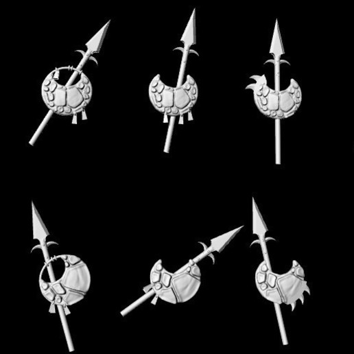 Download free STL file Saurian Skinks - Shield-Javelin • 3D print ...