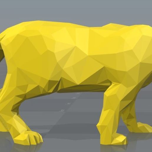 Download 3D printing files Puma - low poly (Cougar) ・ Cults