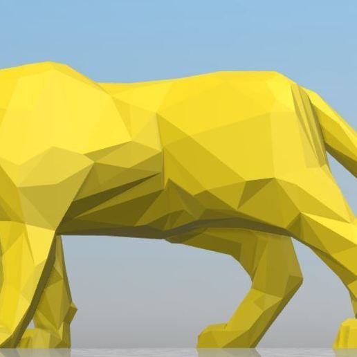 Download 3D printing files Puma - low poly (Cougar) ・ Cults