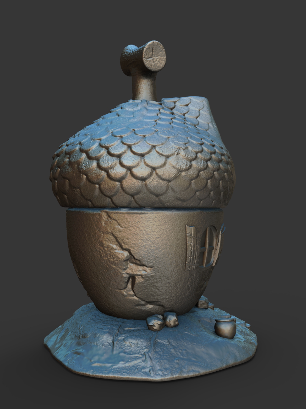 STL file acorn cute forest house squirrels 🏠・Design to download and 3D ...