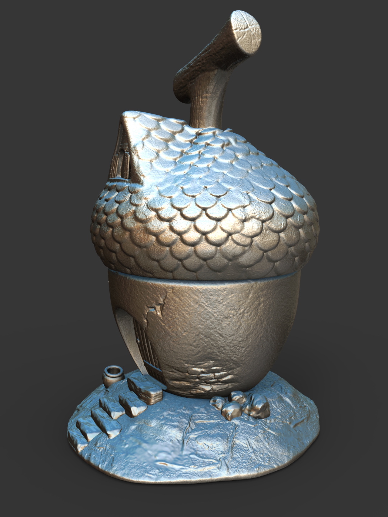 STL file acorn cute forest house squirrels 🏠・Design to download and 3D ...