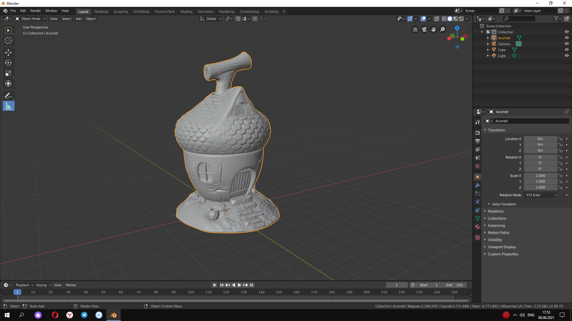 STL file acorn cute forest house squirrels 🏠・Design to download and 3D ...
