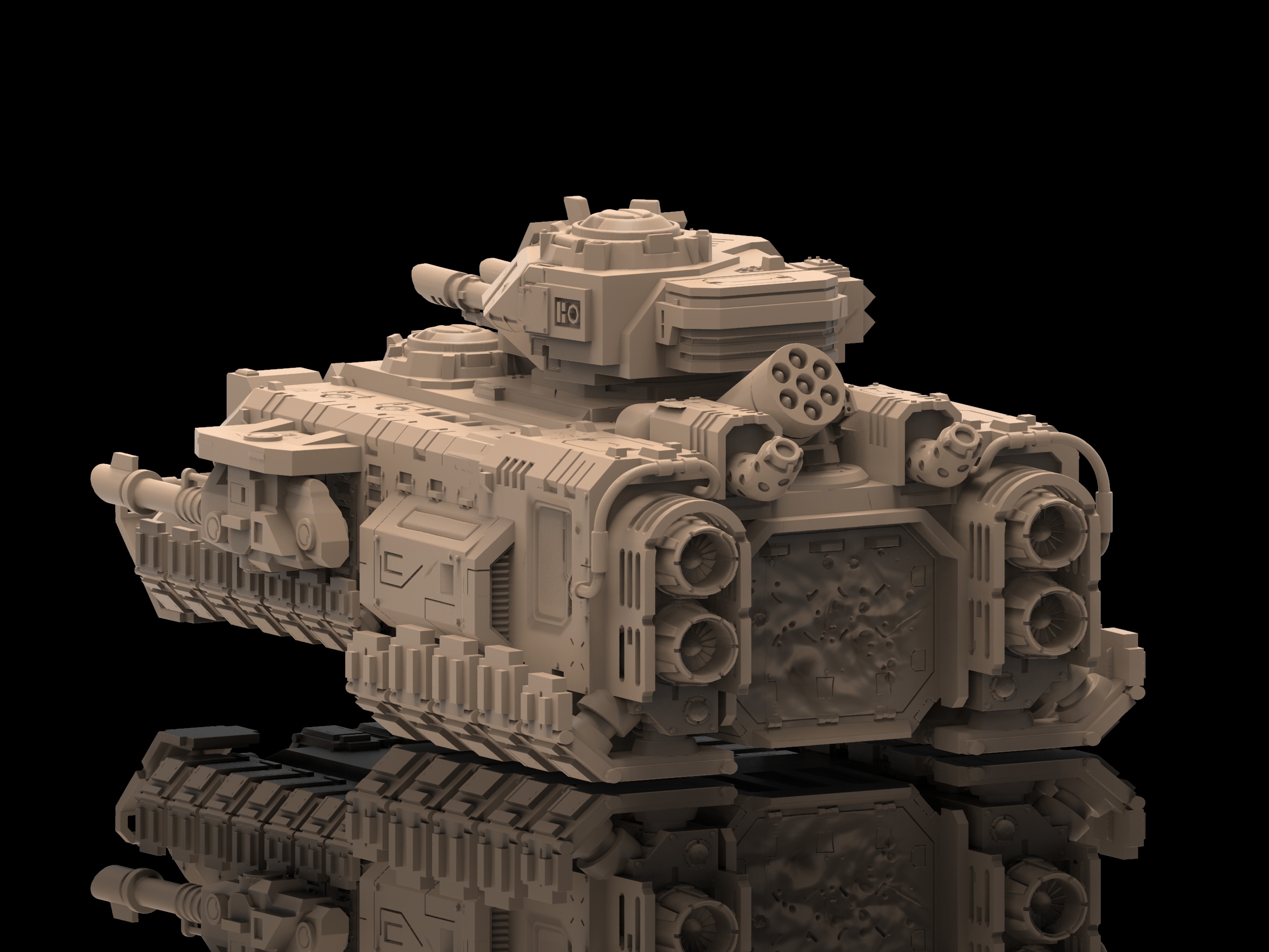 STL file Sci Fi Tank battle worn・3D printing design to download・Cults
