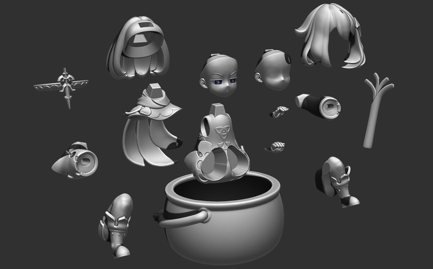3D file Paimon in the pot - Genshin Impact Fanart・3D print design to ...