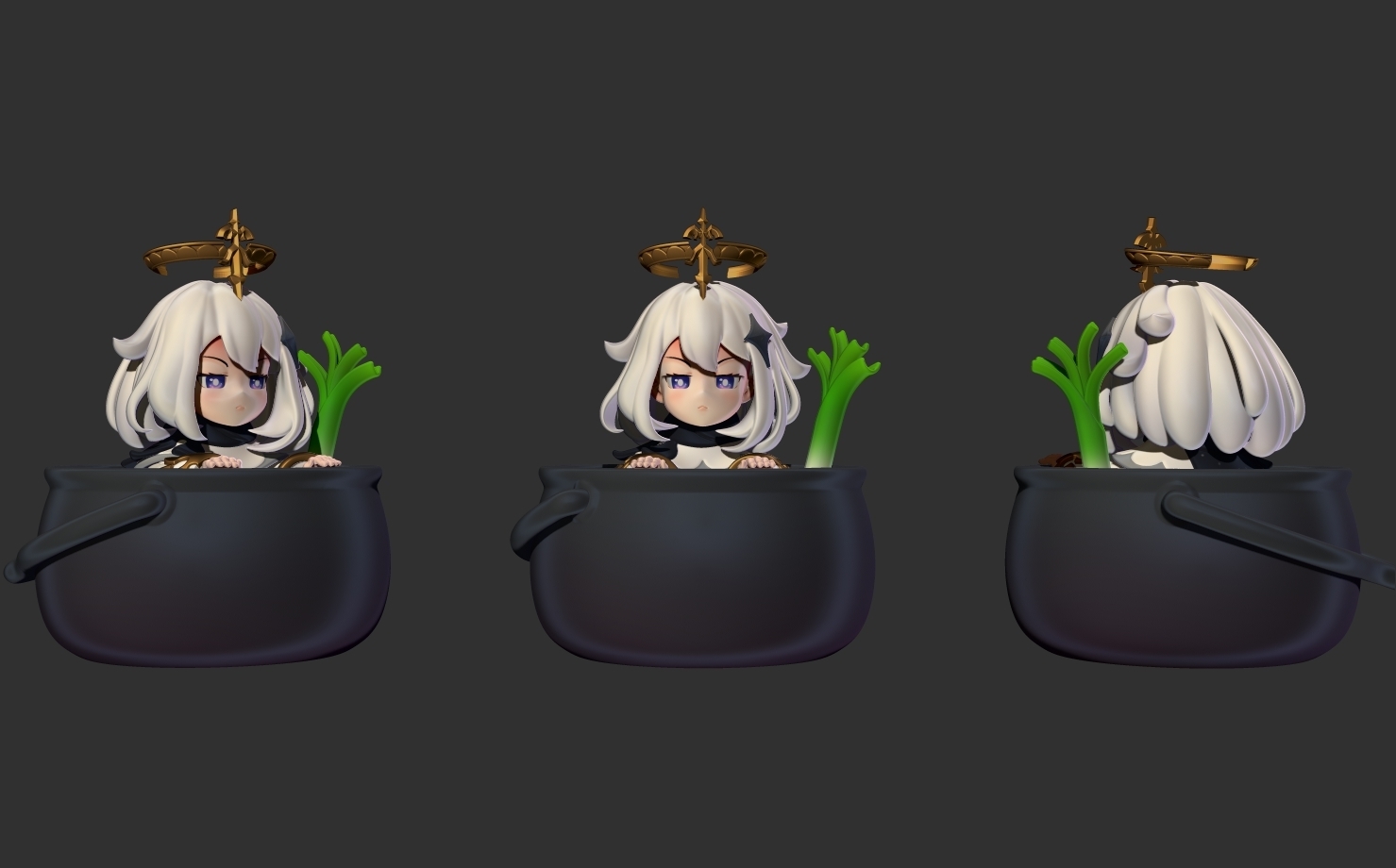 3D file Paimon in the pot - Genshin Impact Fanart・3D print design to ...