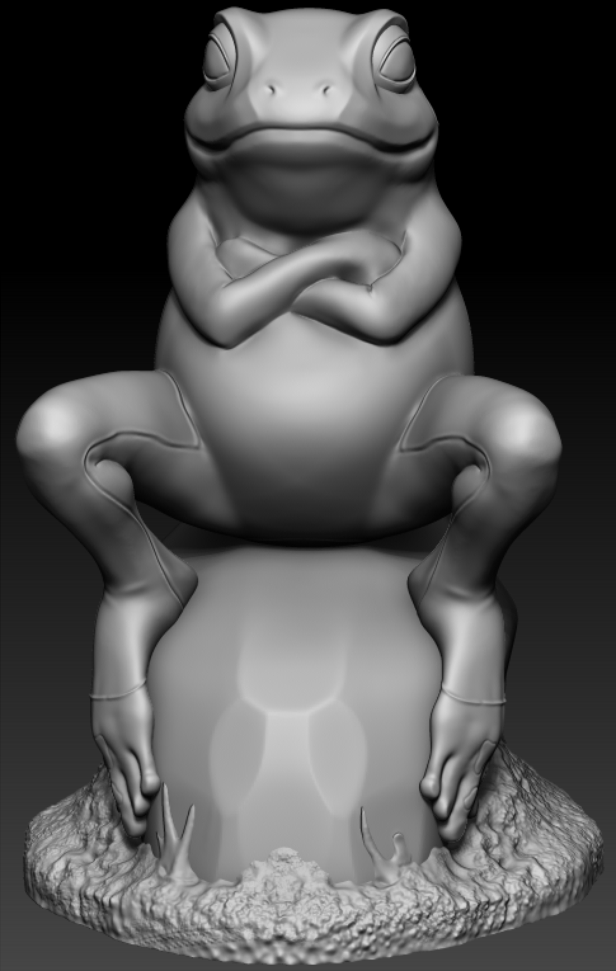 STL file Frog Waiting・3D printing model to download・Cults