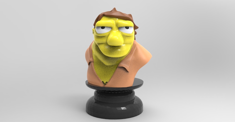 Fichier STL Barney les Simpsons・Design imprimable en 3D à télécharger・Cults