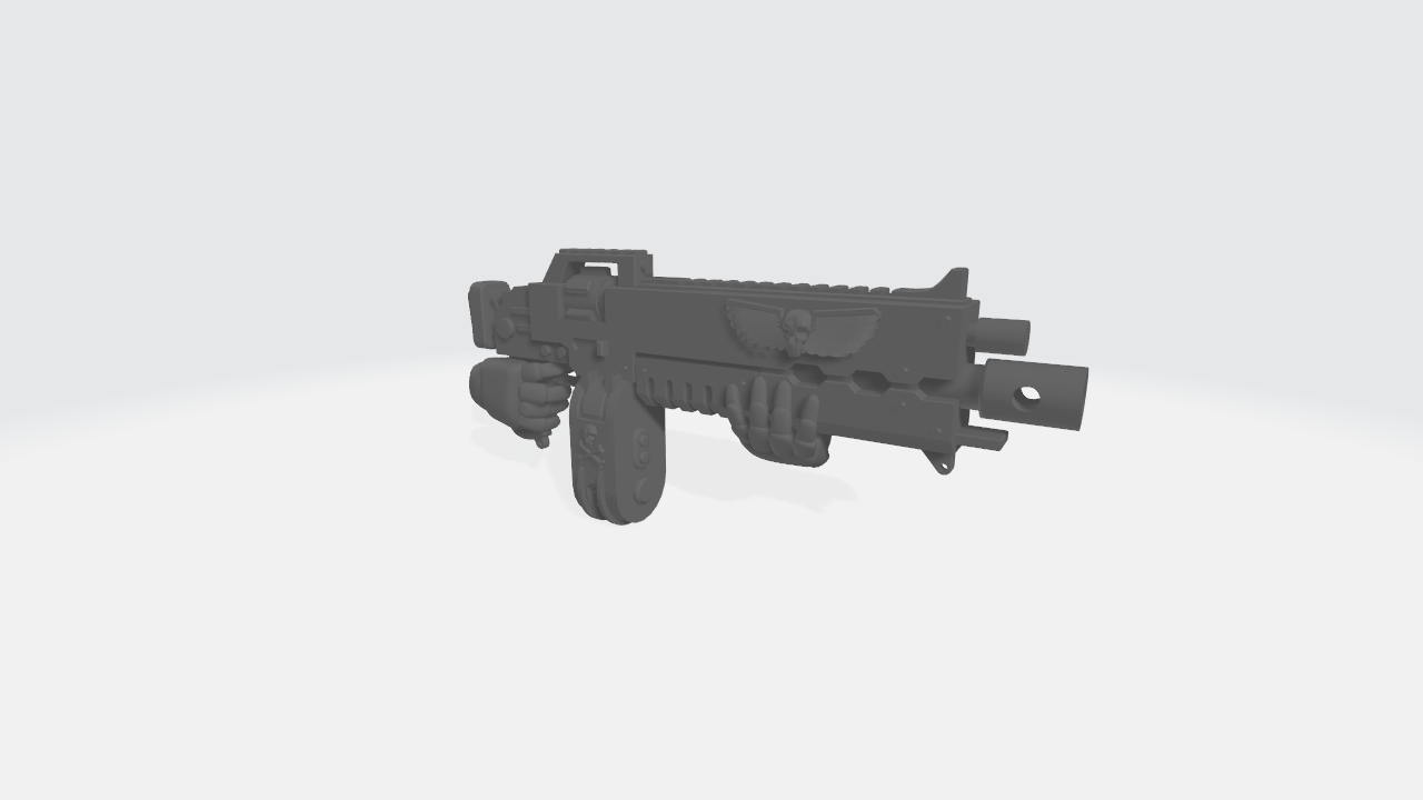 OBJ file Space marines heavy bolt rifle collection 127 designs 3D print ...