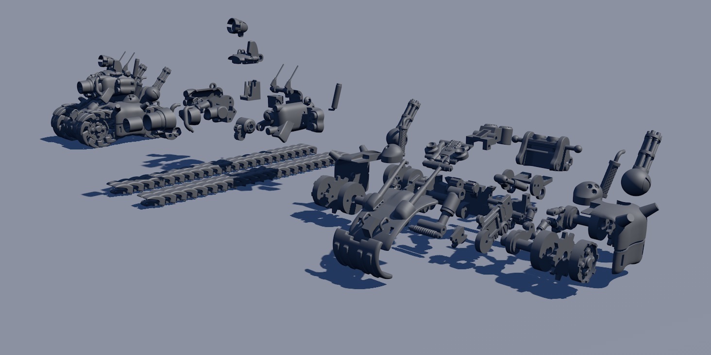 Archivo OBJ metal slug -tank metal slug SV-001・Modelo para descargar y ...