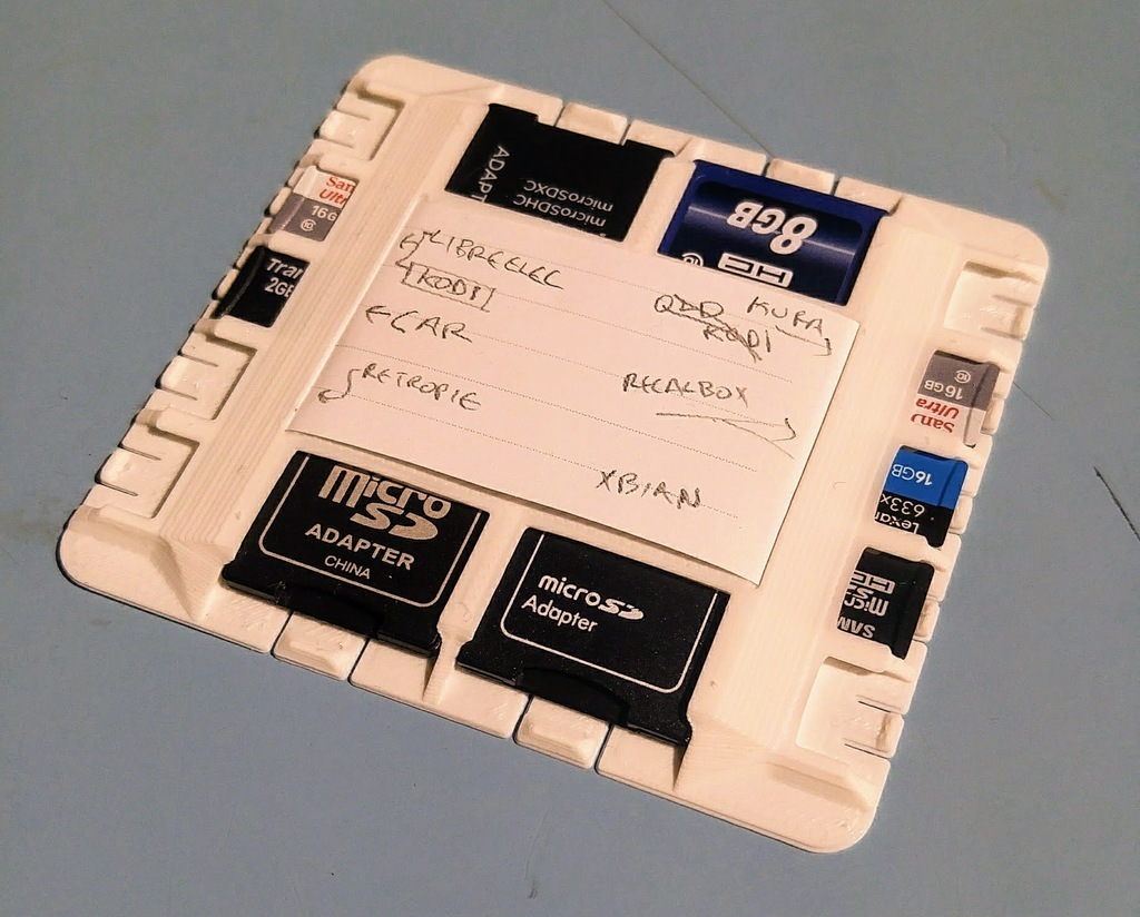 Free 3D file 10x microSD, 4x SD cardholder 🏢・3D printing idea to ...