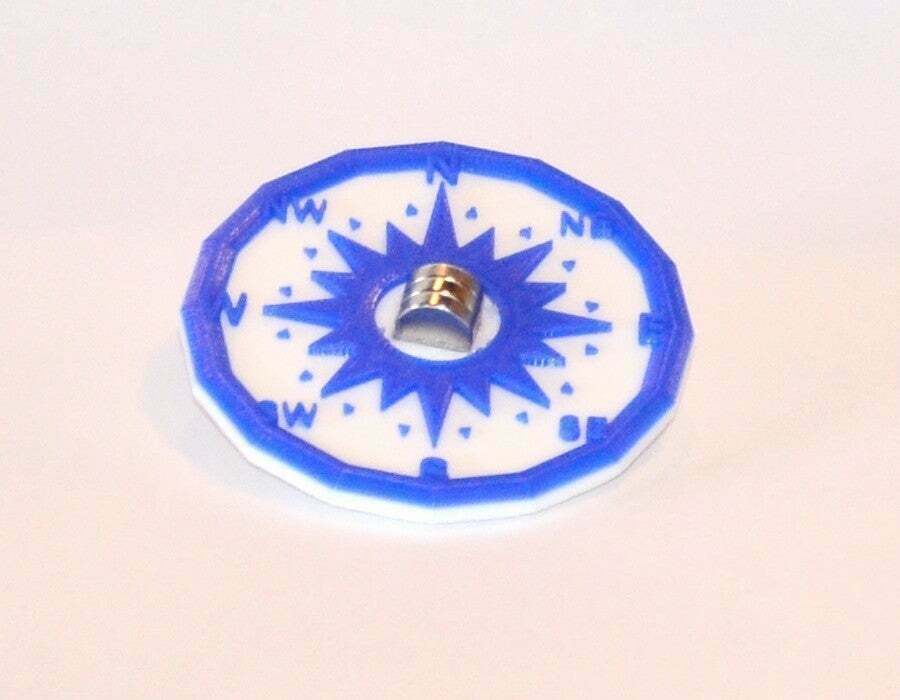 Free STL file Easy Bi-Color Floating Compass・3D printer model to ...