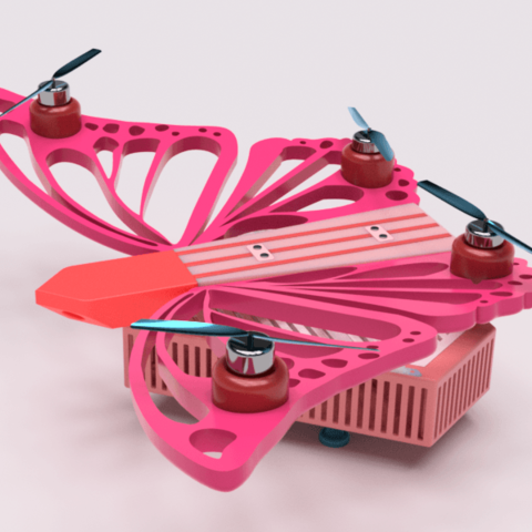 Download 3D printing designs Butterfly Drone ・ Cults