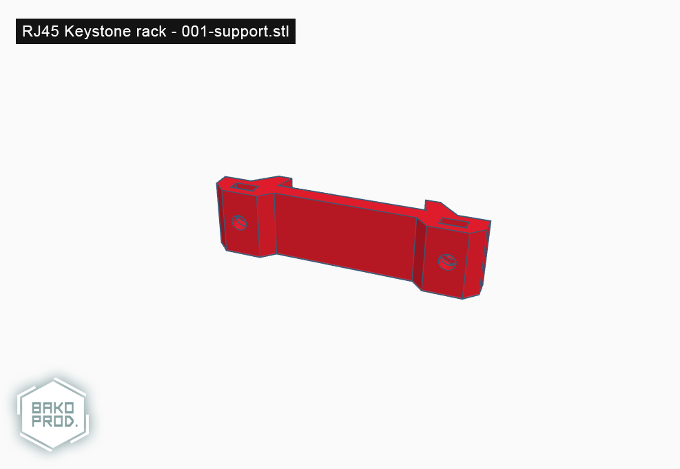 Free 3D file RJ45 Keystone rack 🔌・Object to download and to 3D print・Cults