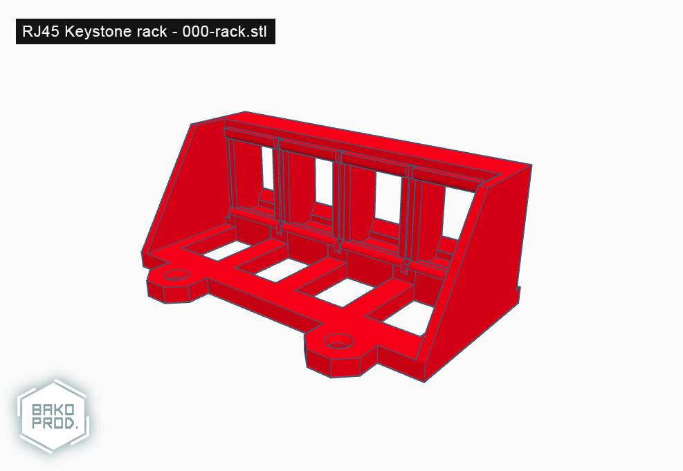 Free 3D file RJ45 Keystone rack 🔌・Object to download and to 3D print・Cults