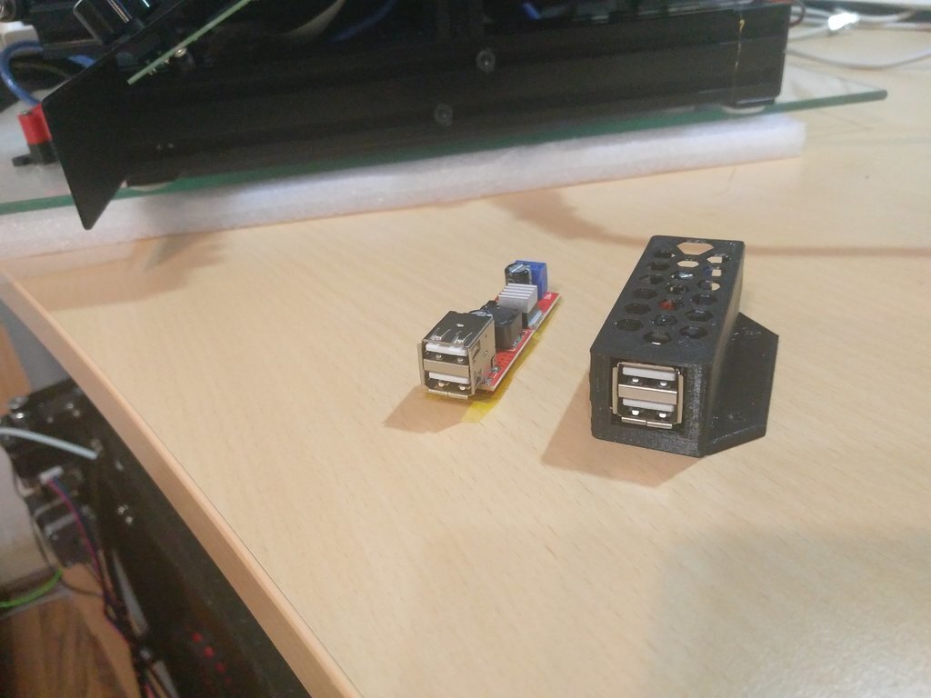 Download free STL file LM2596 dual usb module box • 3D printing model ...