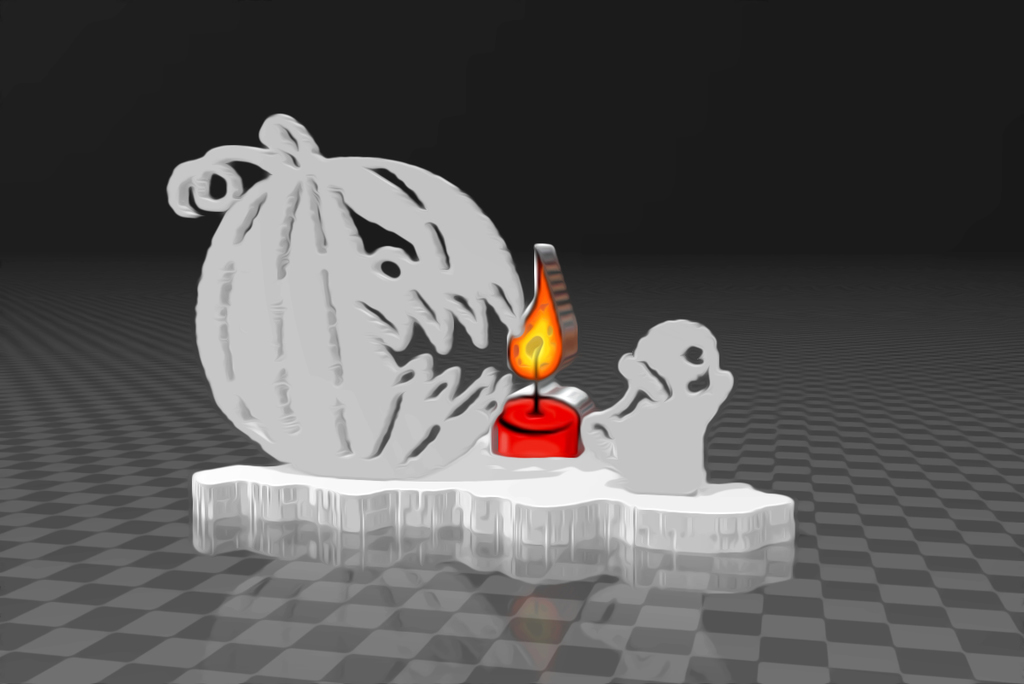 Free 3D file Laser cutting - Halloween Tealight・3D print object to ...