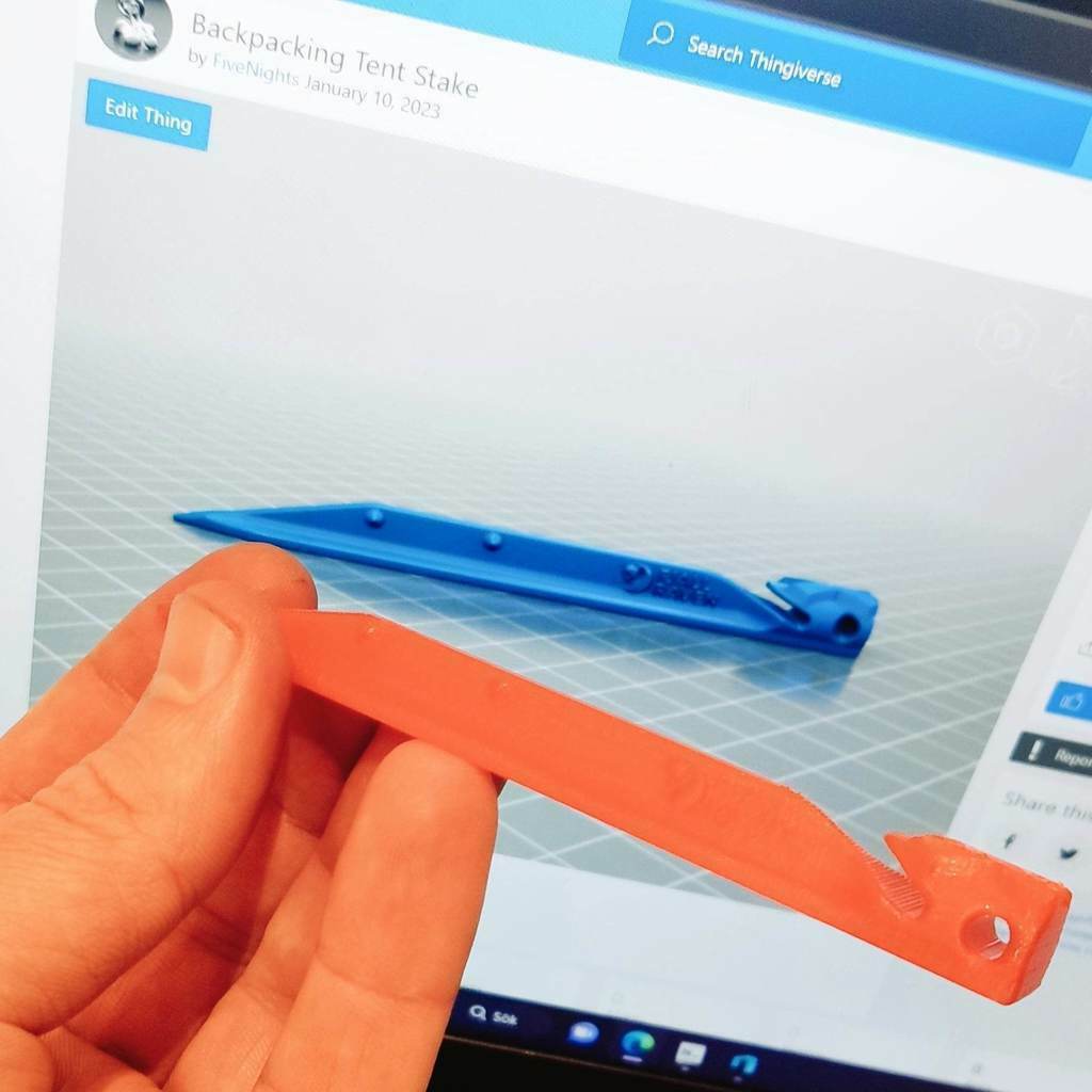 Free 3D file Backpacking Tent Stake・Design to download and 3D print・Cults