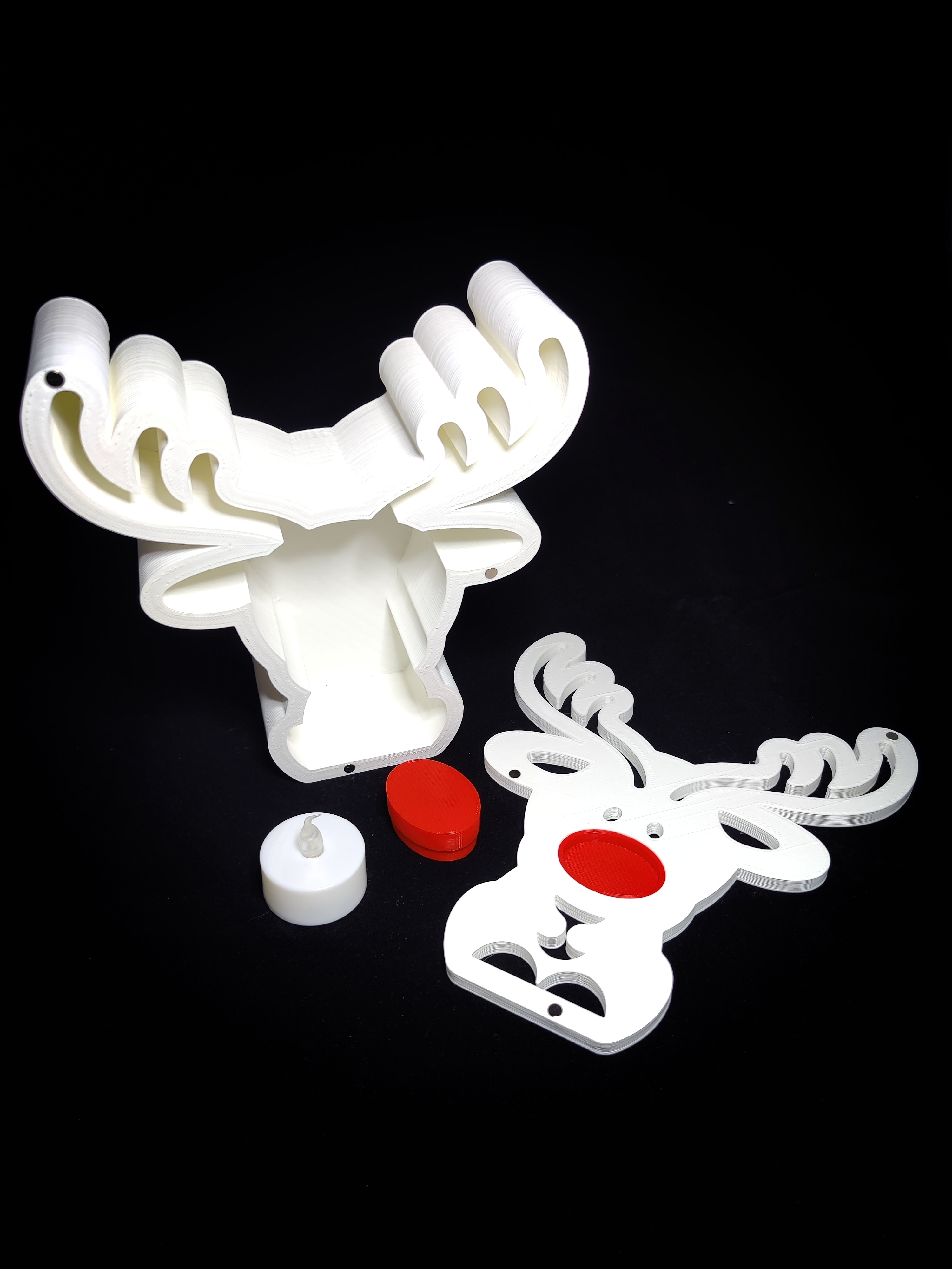 Download STL file Rudolph the Red-Nosed Reindeer tealight • 3D print ...