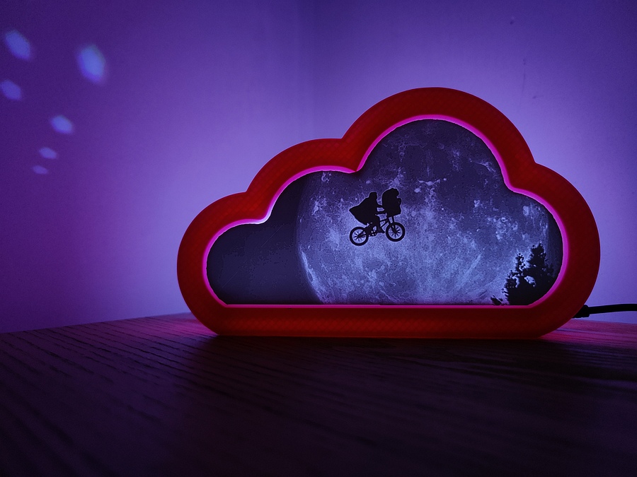 Free STL file ET Lithophane for Cloudy little night light・3D print ...