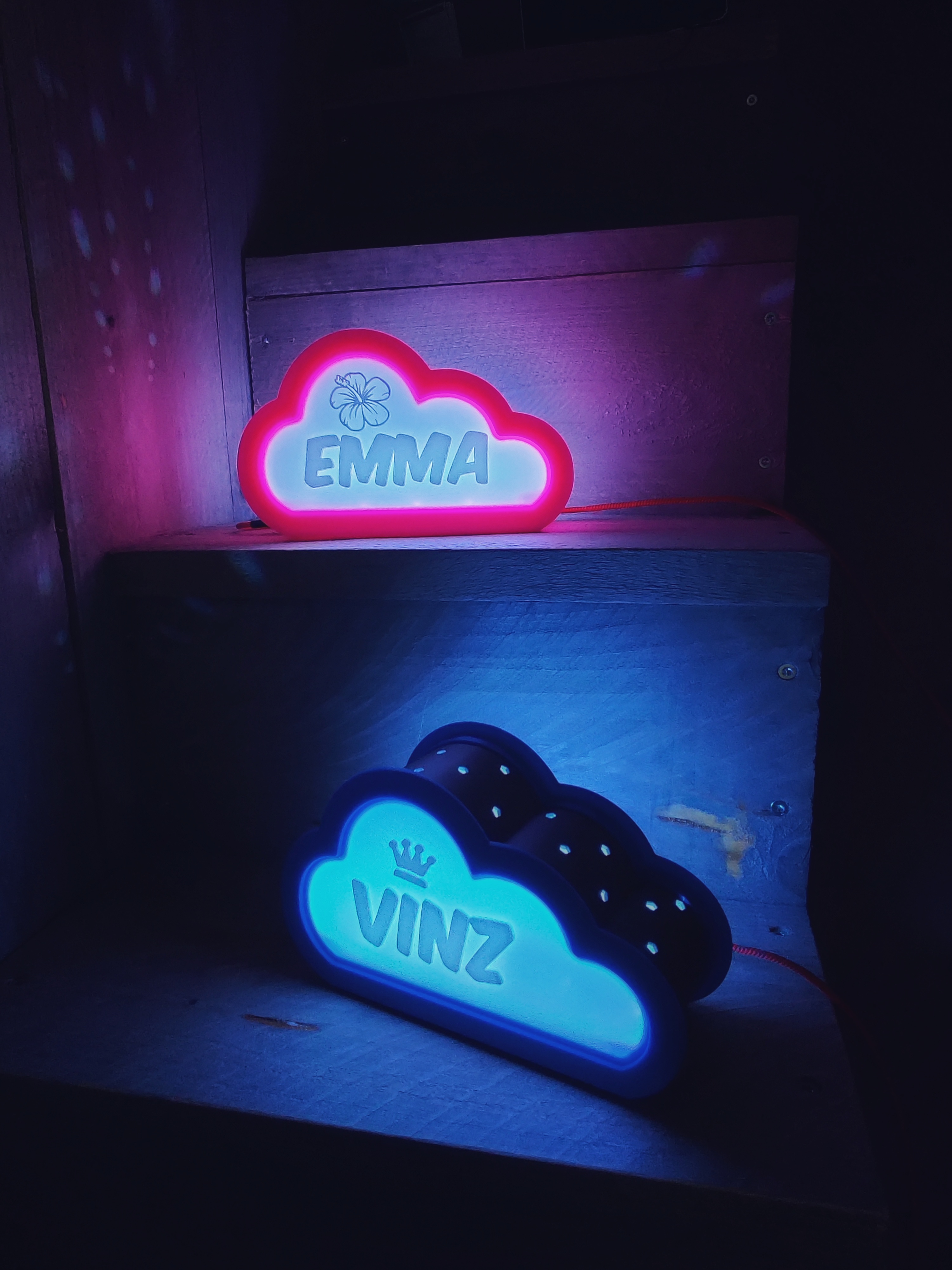 STL file Cloudy night light with two sides Lithophane ⛅・Model to ...