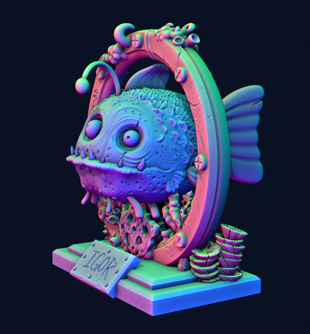 Free 3D file Igor the radioactive fish ☢️・3D print object to download・Cults