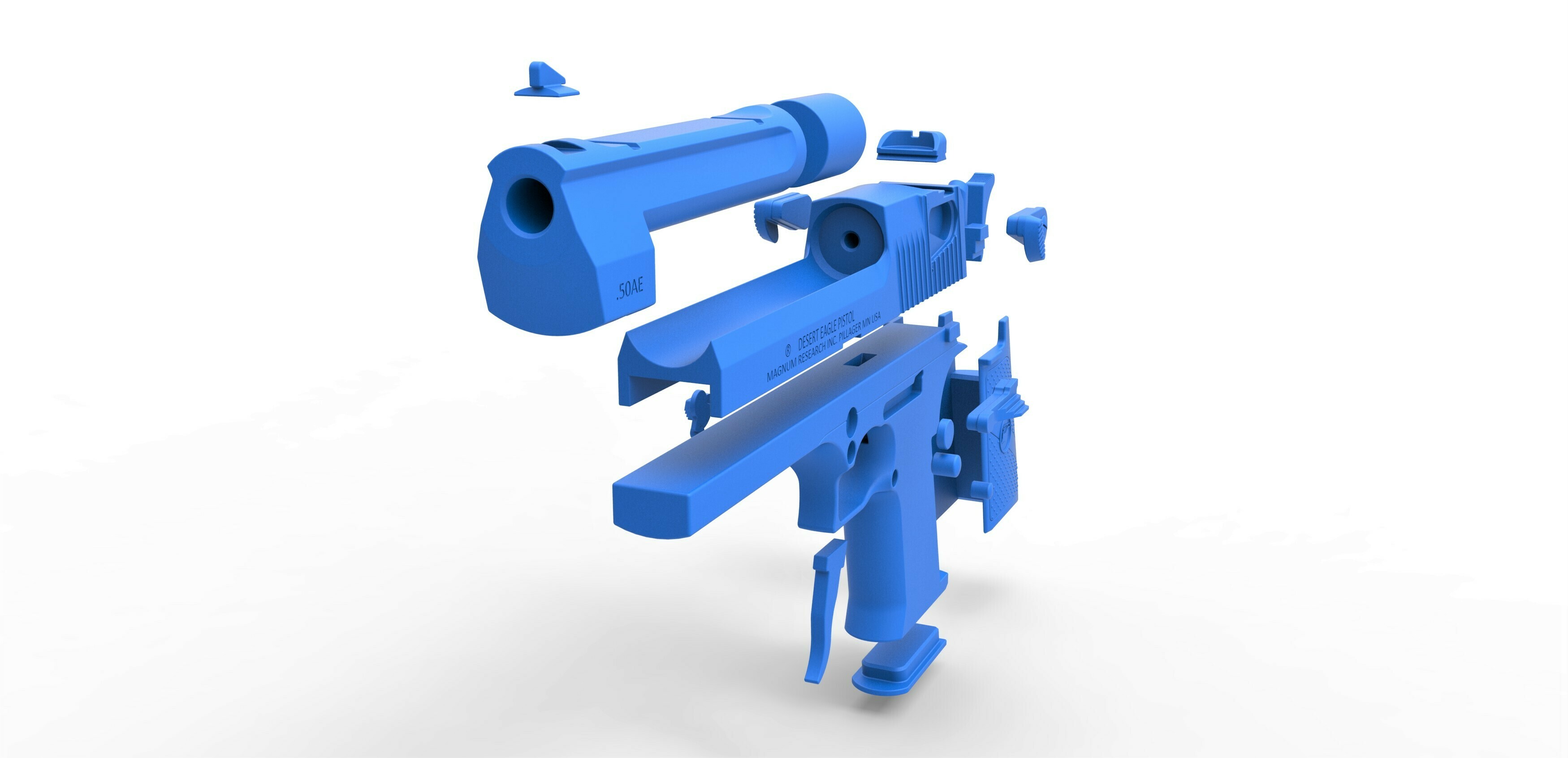 3D-Datei Pistole Desert Eagle .50 AE Magnum・3D-Drucker-Vorlage zum herunterladen・Cults