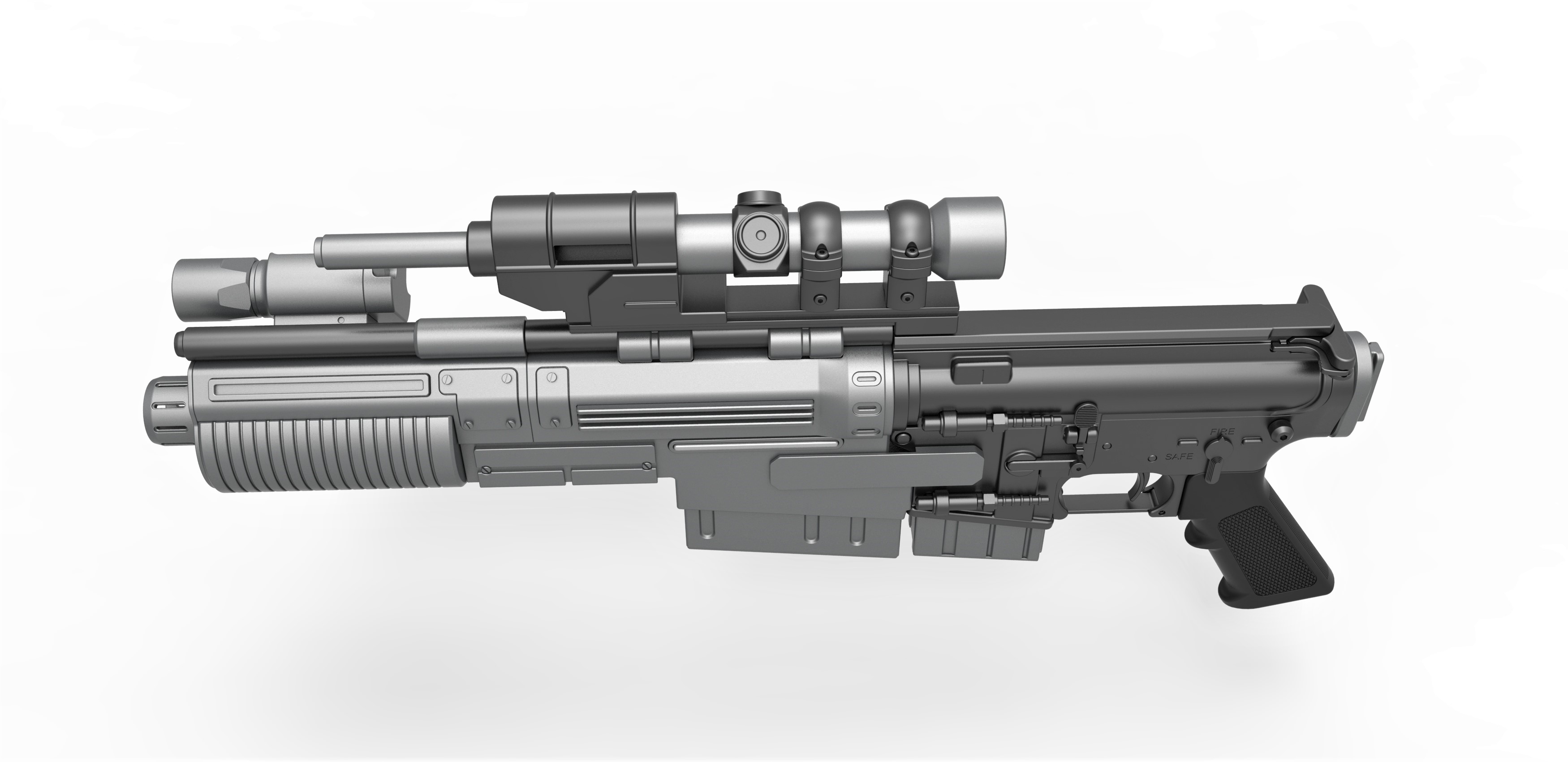 3D file Blaster rifle A300 from the movie Rogue One 2016 🎬・Design to ...