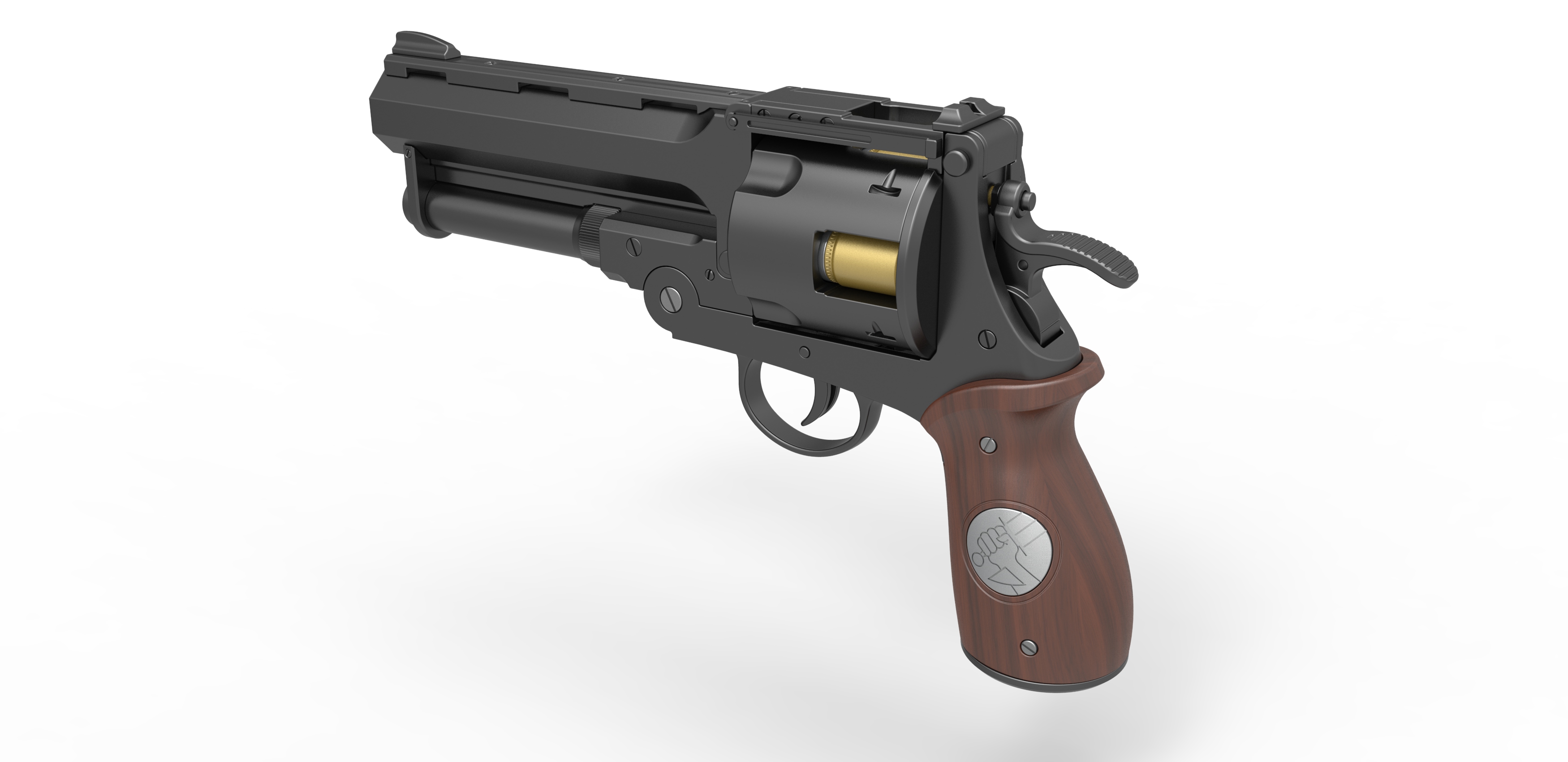 3D file Samaritan Revolver from the movie Hellboy 2004 🎬・3D printer ...