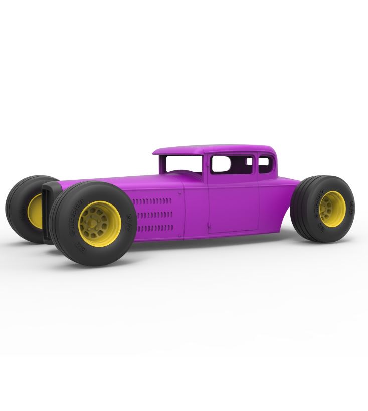 Download STL file Diecast shell and wheels for Hot rod Scale 1 to 24 ...