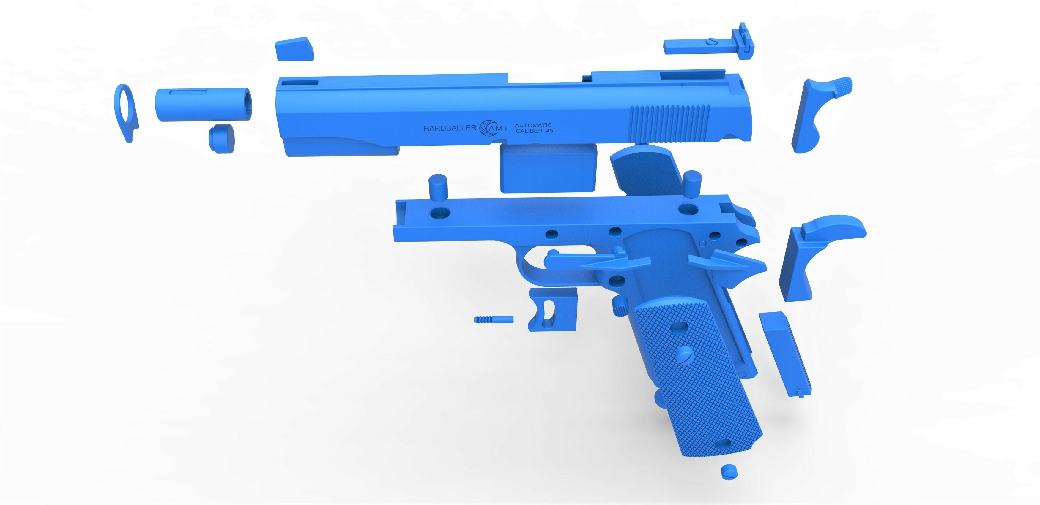 Archivo 3D Pistola AMT Hardballer 🏗・Modelo de impresora 3D para descargar・Cults