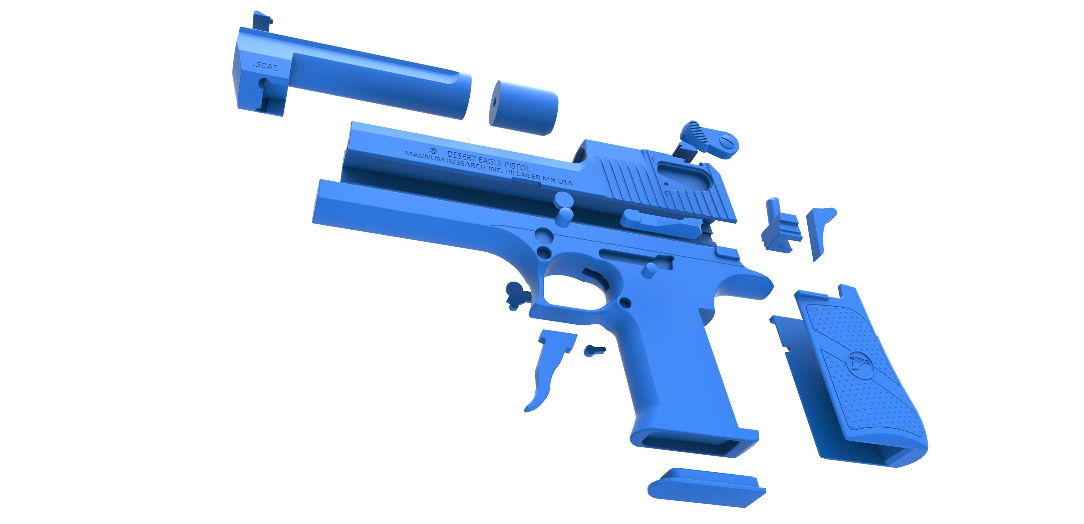 3D-Datei Pistole Desert Eagle .50 AE Magnum・3D-Drucker-Vorlage zum herunterladen・Cults