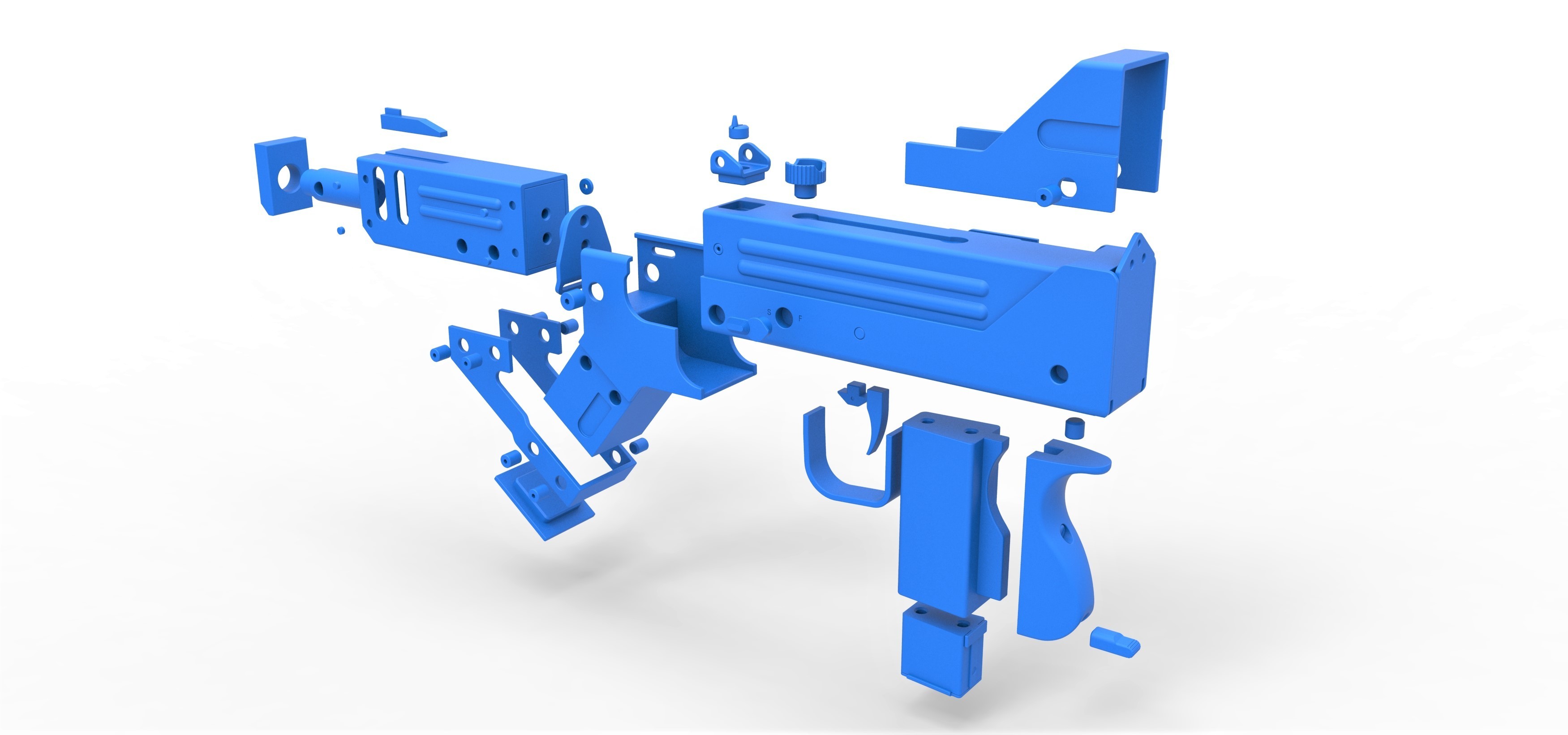 Archivo 3D Subfusil MAC-10 modificado de la película Blade 2 2002 🏗・Objeto para impresora 3D ...
