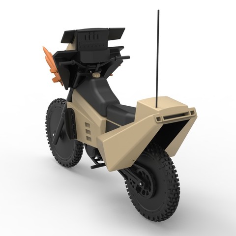 Download 3D printing models Diecast model Military bike from the movie ...