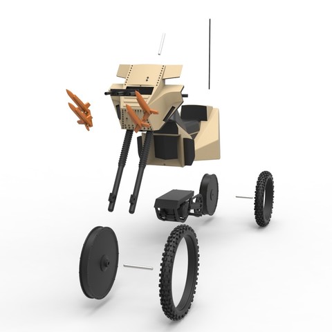 Download 3D printing models Diecast model Military bike from the movie ...