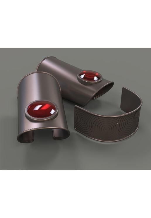 3D file Arm cuffs and headband of Wiccan・3D print object to download・Cults