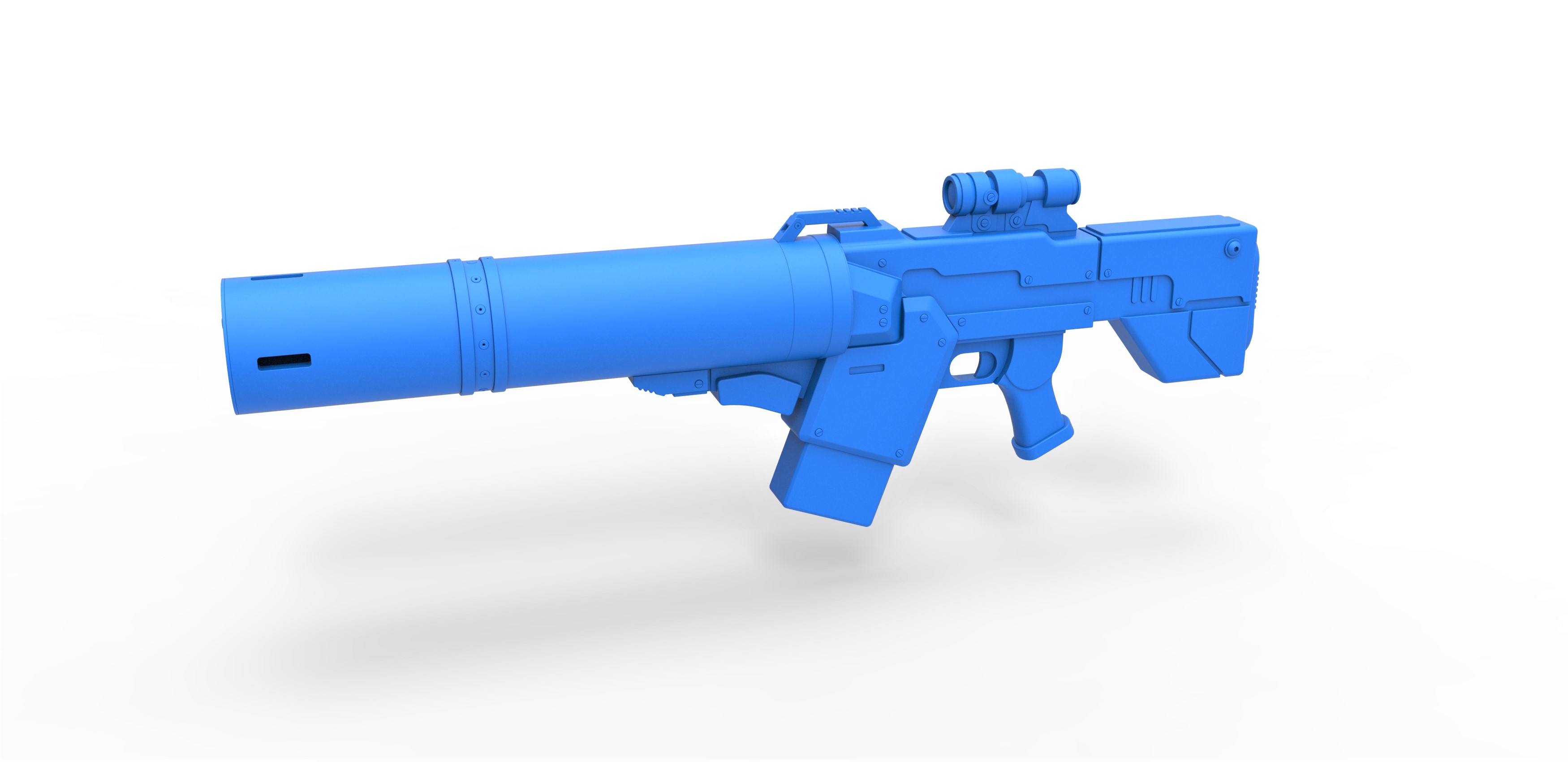 3D file Prison Guard Rifle Scale 1 to 6 from the movie Judge Dredd 1995 ...