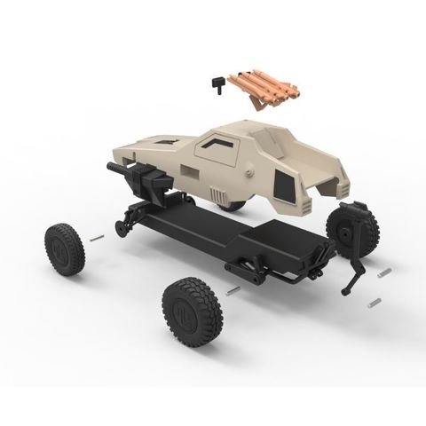 Download 3D model Diecast model Dune buggy from movie Megaforce 1982 ...