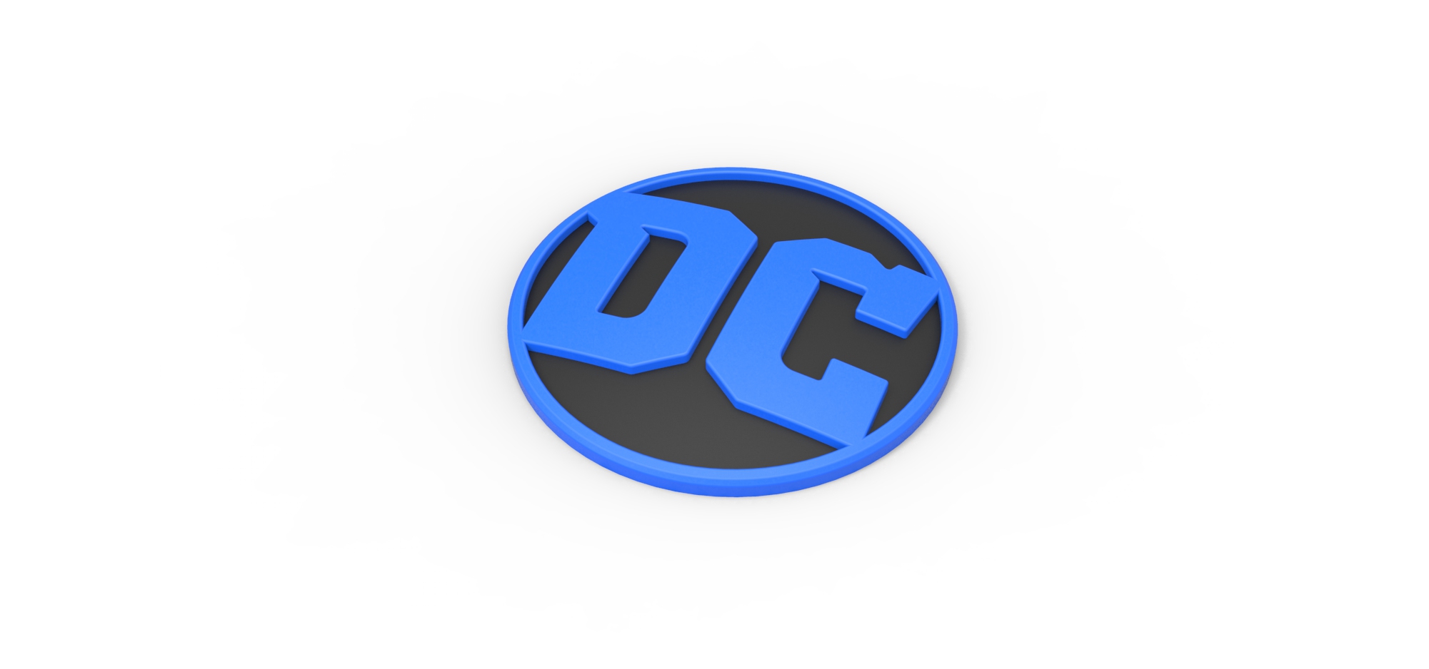 3D file 3D printable DC emblem 🎬・3D printer design to download・Cults