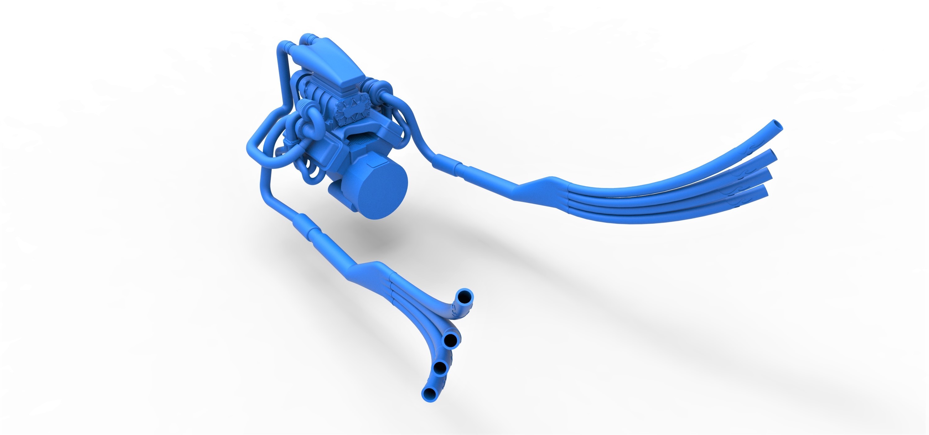 3D file Diecast Turbo Engine V8 from Nux car Scale 1 to 25 🚗・3D ...