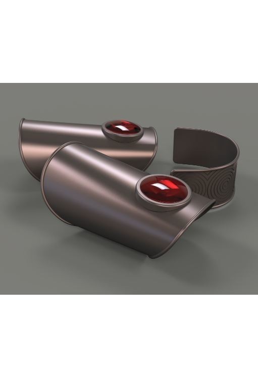 3D file Arm cuffs and headband of Wiccan・3D print object to download・Cults