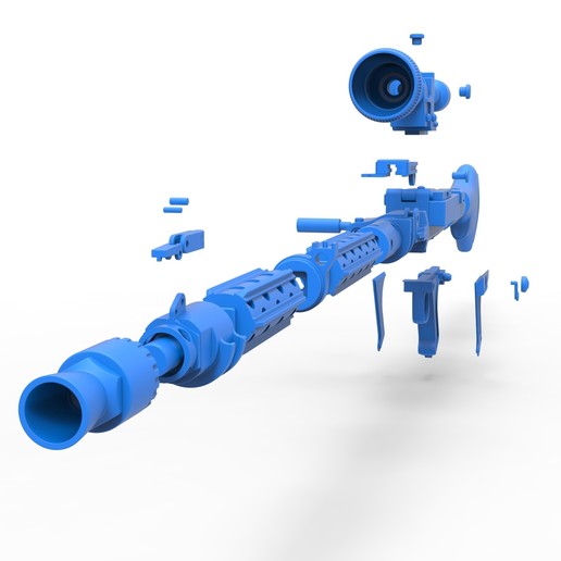 Download 3D printer model Stormtrooper Heavy Blaster Rifle DLT-19X from ...