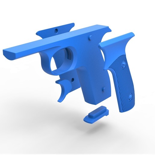 Download STL file Handle for cosplay blaster pistol 3 • 3D print design ...