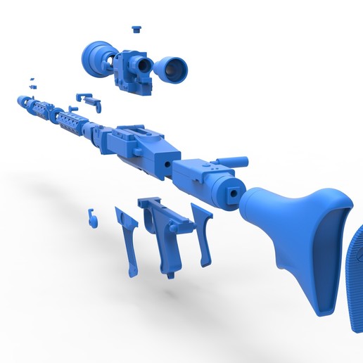 Download 3D printer model Stormtrooper Heavy Blaster Rifle DLT-19X from ...