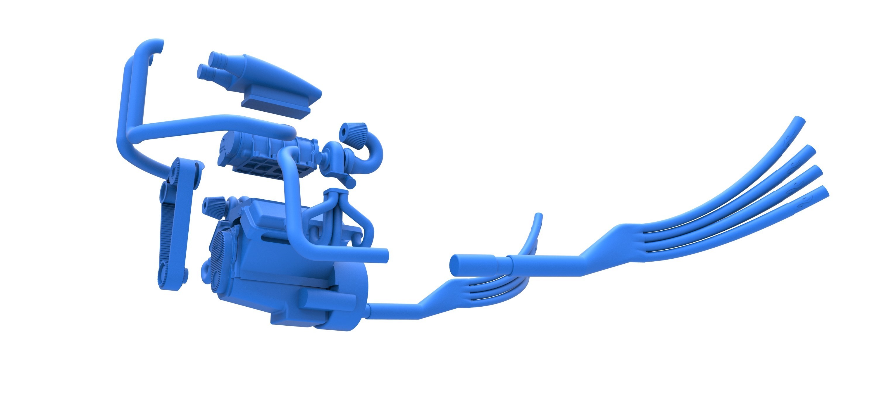 3D file Diecast Turbo Engine V8 from Nux car Scale 1 to 25 🚗・3D ...