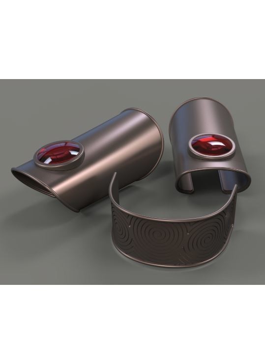 3D file Arm cuffs and headband of Wiccan・3D print object to download・Cults