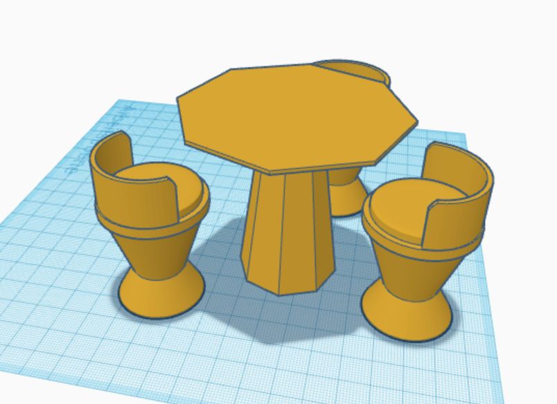 Free STL file Mos Pelgo Cantina table and stool ・3D print design to ...