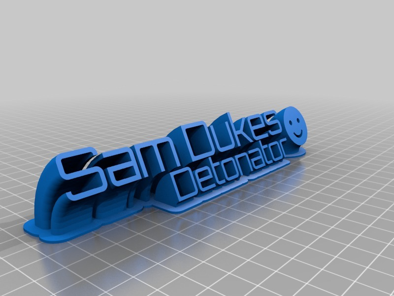 Free 3D file Sam Dukes detonator name plate 🏢・Object to download and to ...